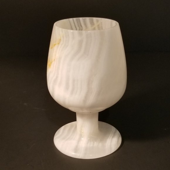 Dining | Marble Goblet White And Brown Marble Goblet | Poshmark